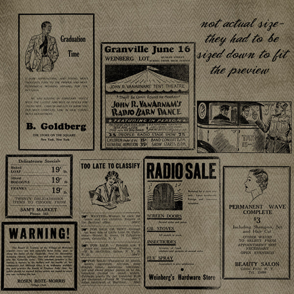 Antique Newspaper Brushes, Volume 01 (Brush and PNG) – Rachael's Scraps ...